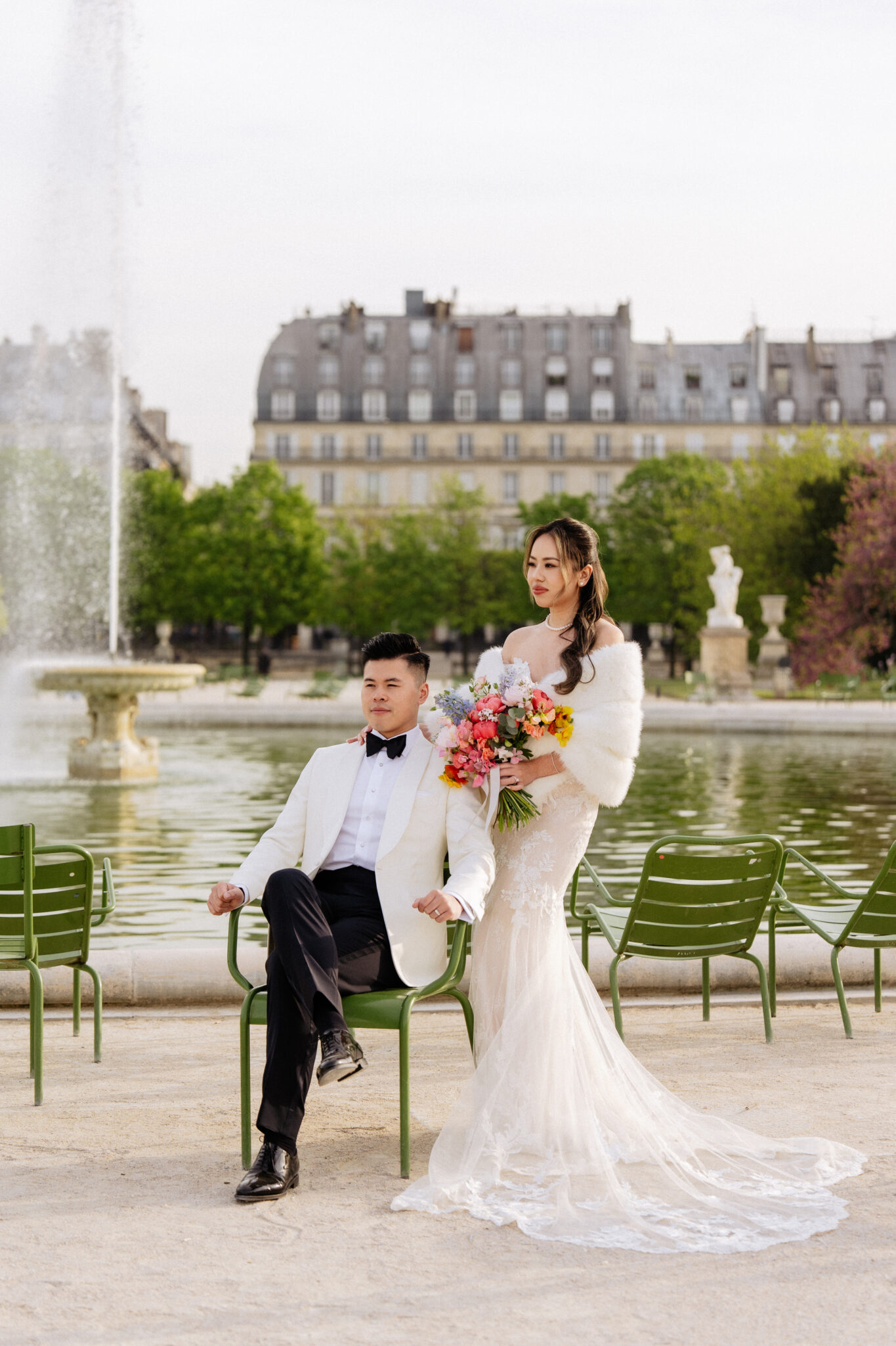 Spring Paris Elopement with a Modern Twist and Traditional Qi Pao